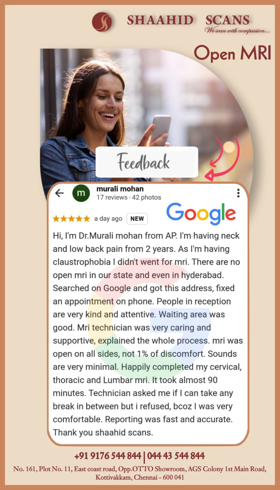 OPEN MRI PATIENTS FEEDBACK - Shaahid Scans | Best Scans in Chennai